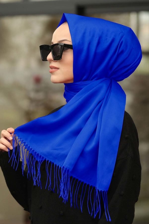 Blue Satin Plain Hijab – Um Anas – Islamic clothing, Hijabs, Abaya's ...