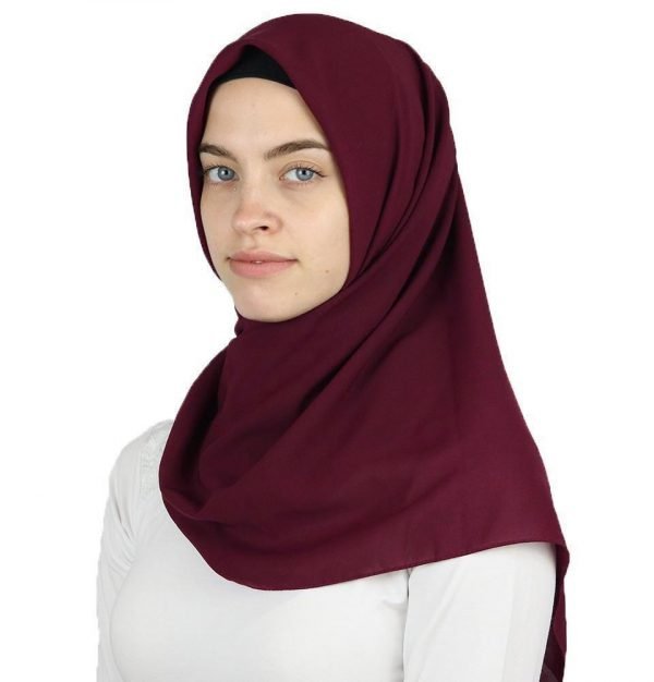 Plain Dark Red Square Hijab – Um Anas – Islamic clothing, Hijabs, Abaya ...